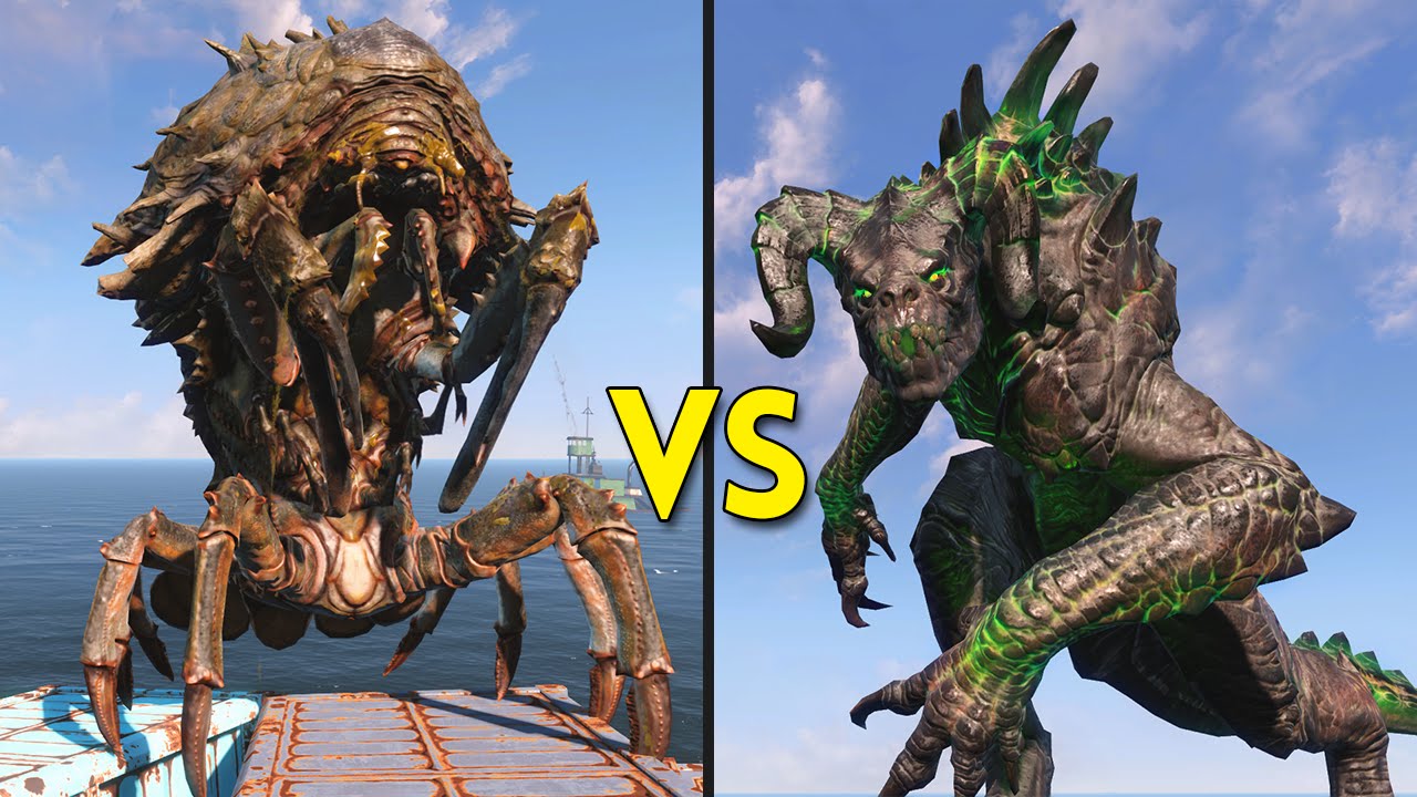 Fallout 4 - 25 DEATHCLAWS vs 13 MIRELURK QUEENS - Battles #24 - YouTube