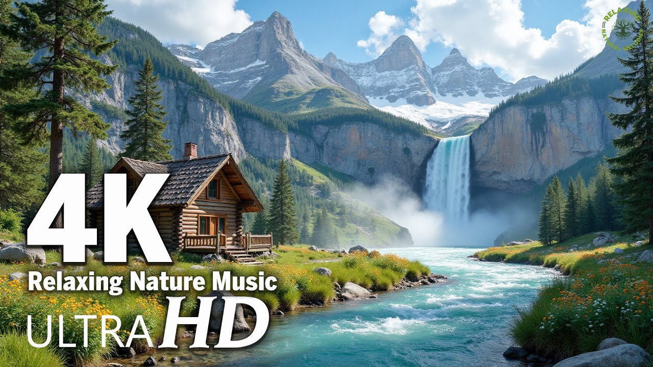 Relaxing Nature Music 4K🌿 Soothing Piano with Forest Ambience ...