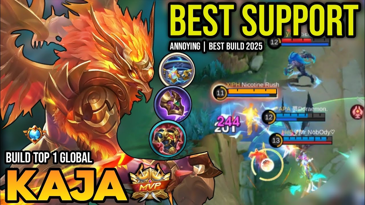 KAJA BEST BUILD 2025 | BUILD TOP 1 GLOBAL KAJA GAMEPLAY | MOBILE ...