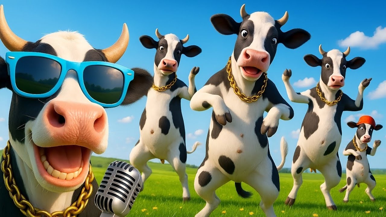 "110% ULTRA HILARIOUS: Cows Dancing and singing and flying !" funny cow ...