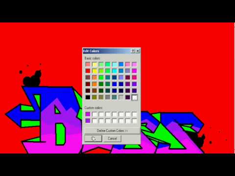How To Draw Graffiti In MS Paint (Boss) - YouTube