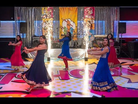 Bride's friends Sangeet dances (Nagada Sang Dhol, Radha (SOTY), Morni Banke )