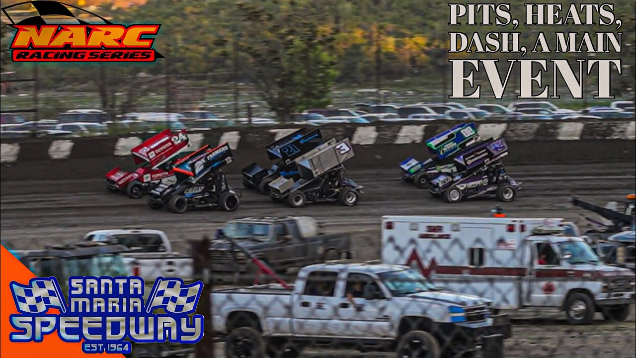 Santa Maria Speedway: NARC 410 Winged Sprint Car Full Event - YouTube