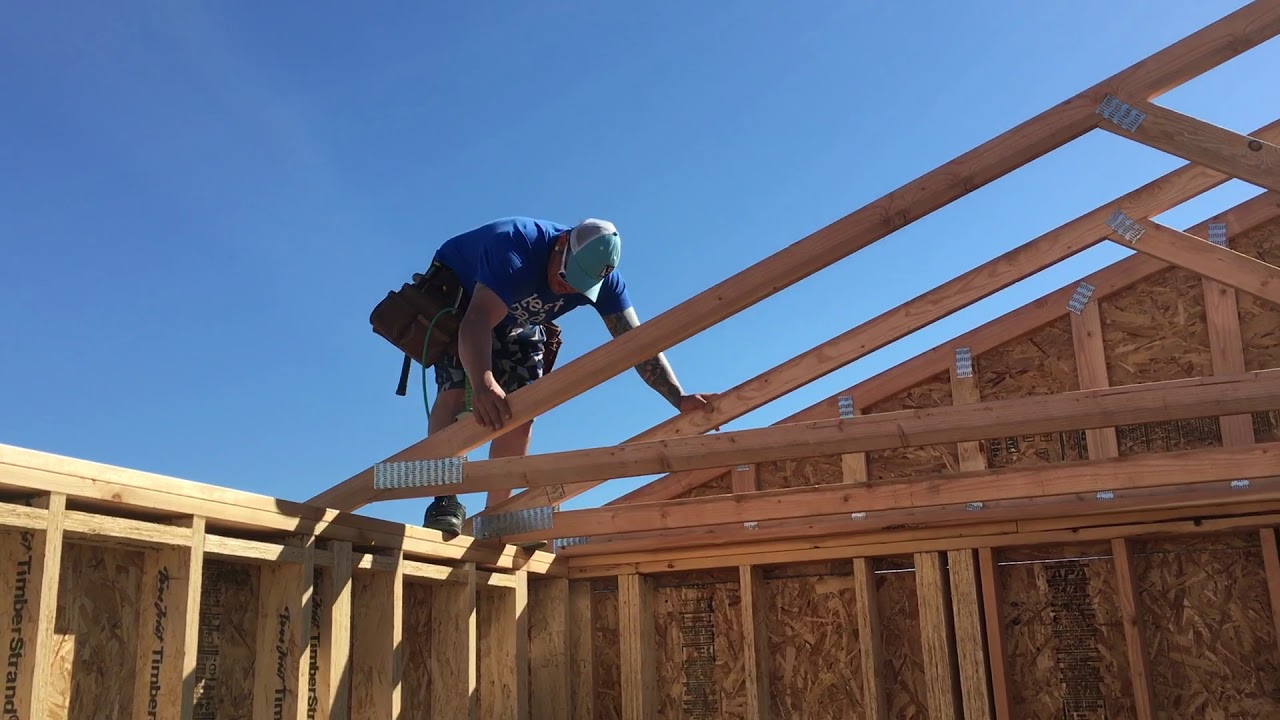 Setting trusses 208 - YouTube
