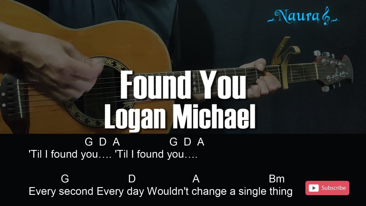 Logan Michael - Found You Guitar Chords Lyrics - YouTube