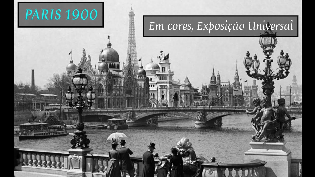 PARIS 1900 Em cores,Exposição Universal 60fps,Remasterizado com design ...