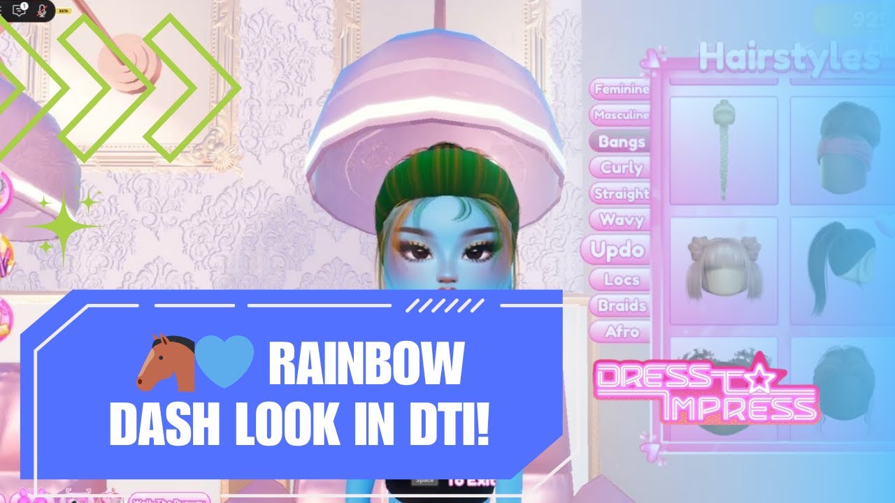 Unleash Your Inner Pony! 🐴💙 Rainbow Dash Look in DTI! - YouTube