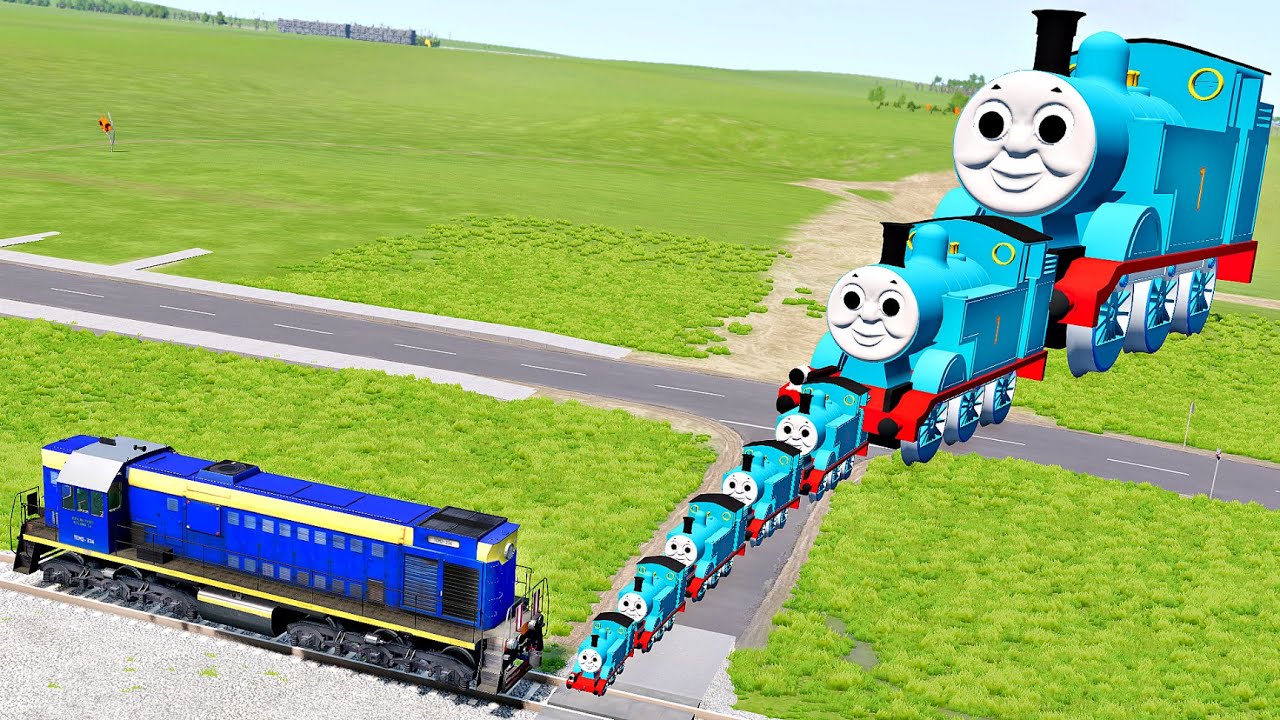 Big & Small Thomas the Tank Engine vs Train | BeamNG.Drive - YouTube