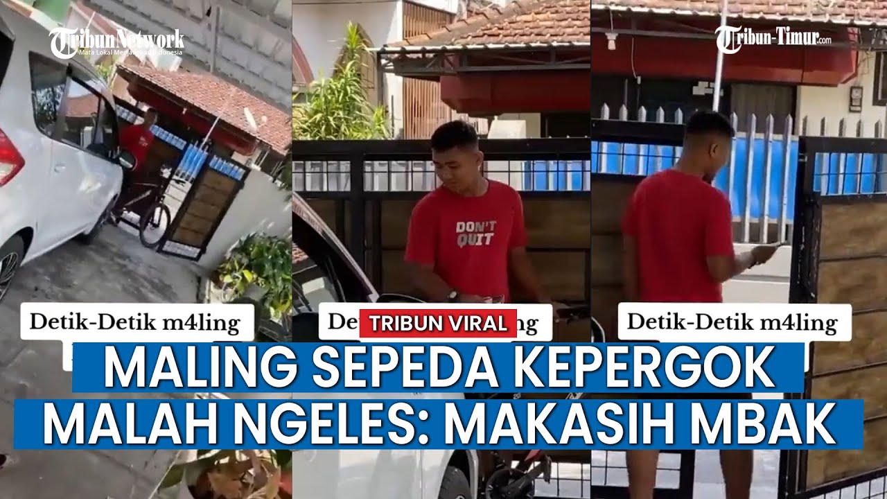 Detik-detik Maling Sepeda Dipergoki Pemilik Rumah: Mau Diteriaki Maling ...