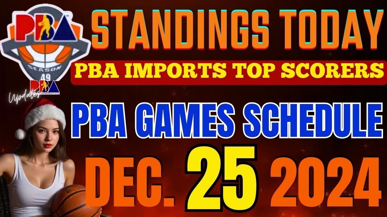PBA STANDINGS TODAY | December 25, 2024 | pba games updates | pba ...