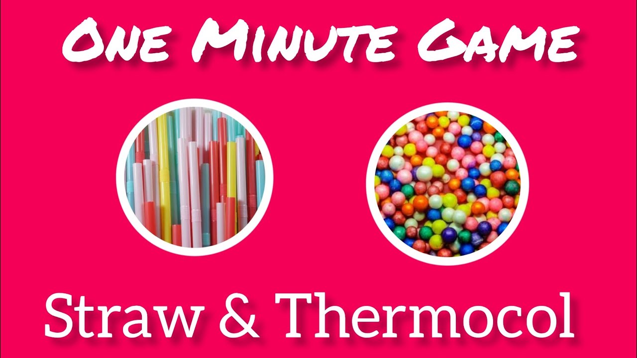 Straw & Thermocol Game - YouTube