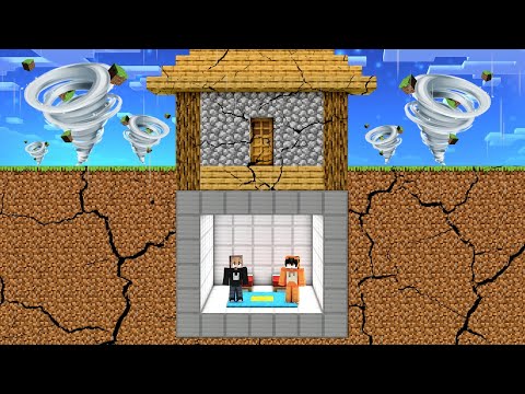 BUNKER PALING AMAN DARI ANGIN TORNADO DI MINECRAFT!!