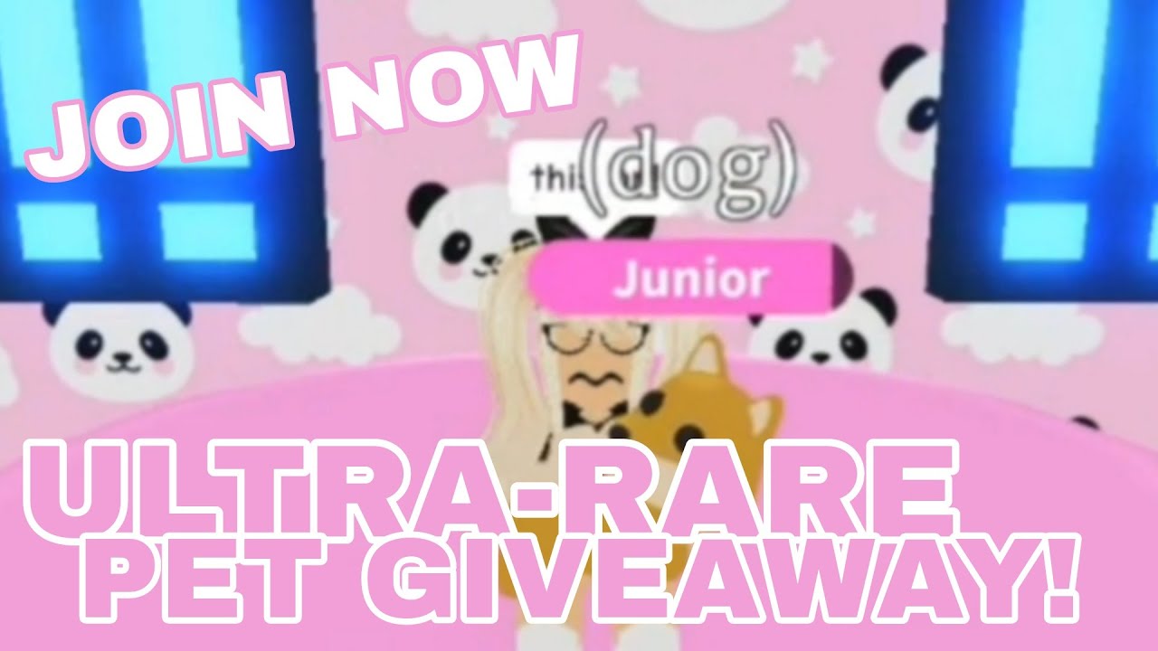 Adopt me! ULTRA RARE pet giveaway - YouTube