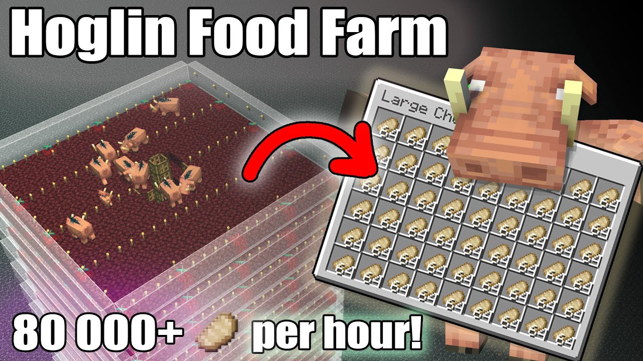 Minecraft: Easy Hoglin Food Farm | Simply Tutorial 1.16 - 1.17 - 1.18 ...