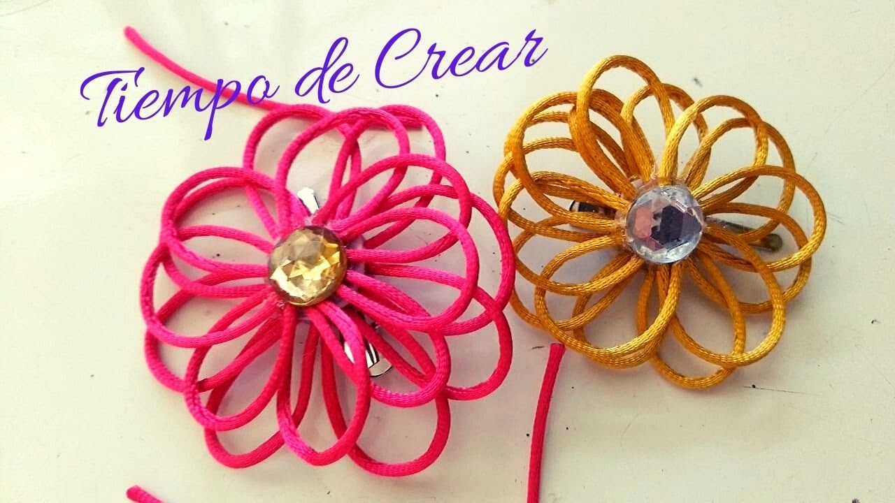 Como hacer MOÑO con restante de cola de rata. FLOR con restante de COLA ...