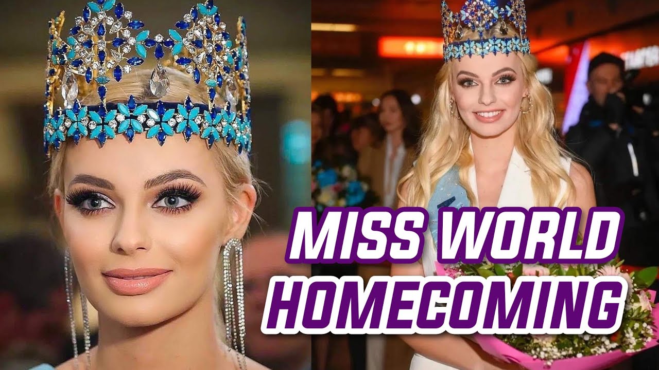 Miss World goes back home Karolina Bielawska in Poland - YouTube