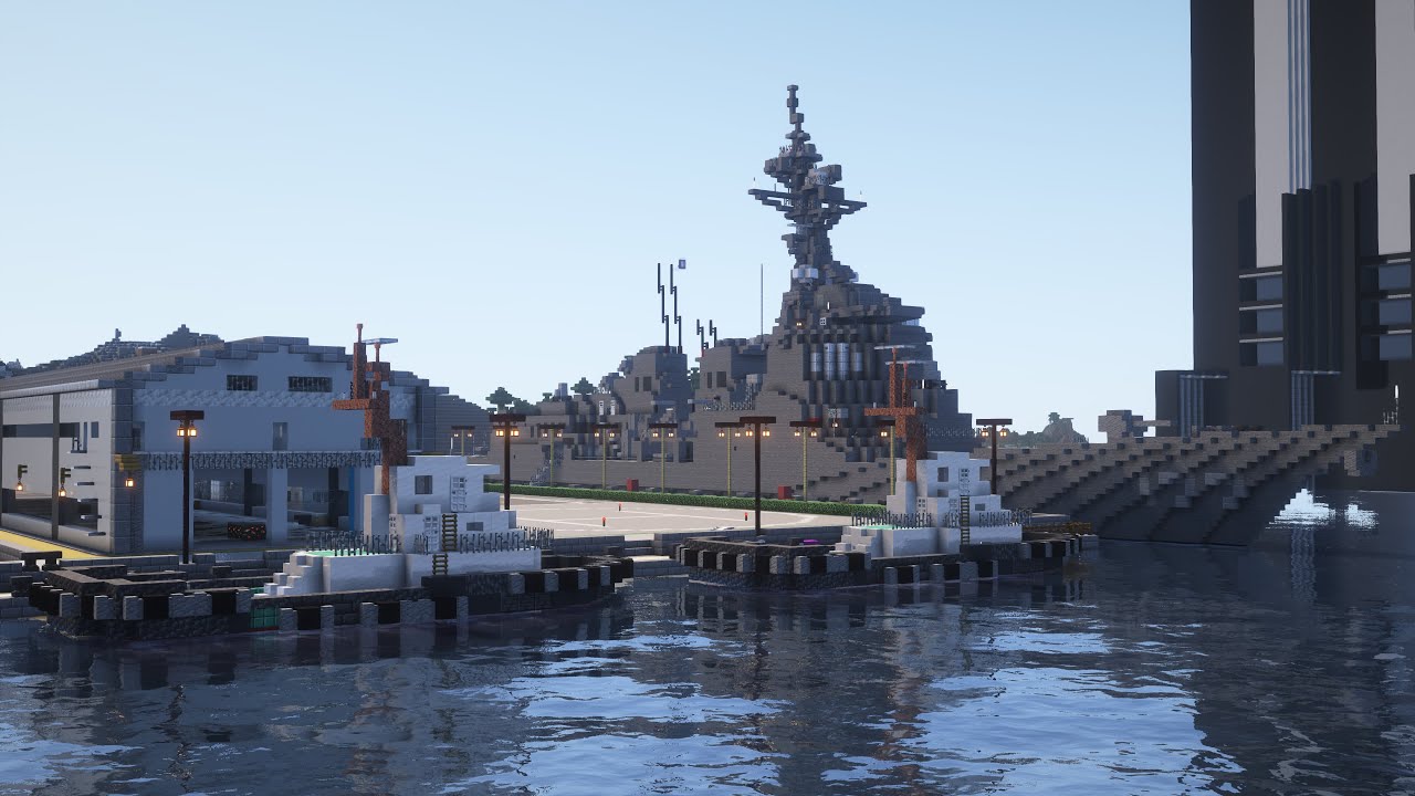 JMSDF Guided missile destroyer Minecraft timelaps - YouTube