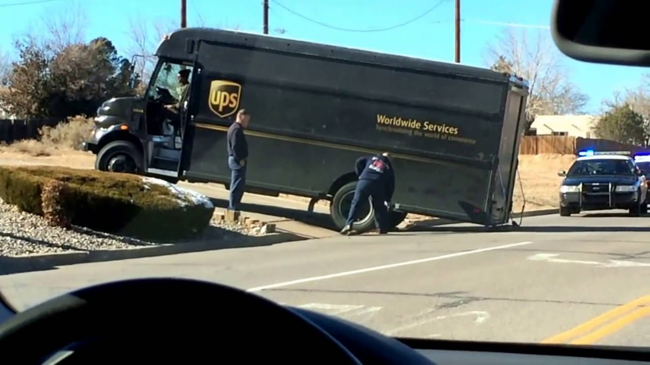 UPS Driver gets stuck - YouTube