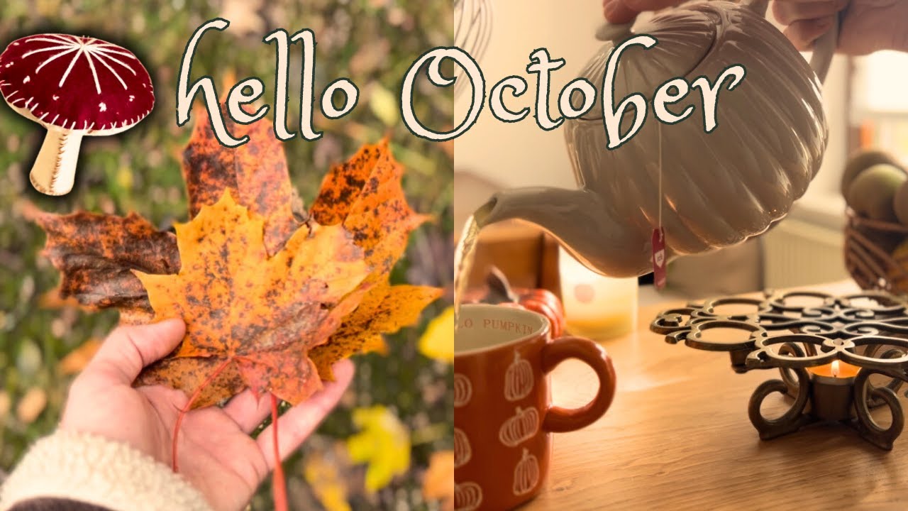 Hello October 🍄🍂Cottagecore autumn days with apple picking, crafting ...