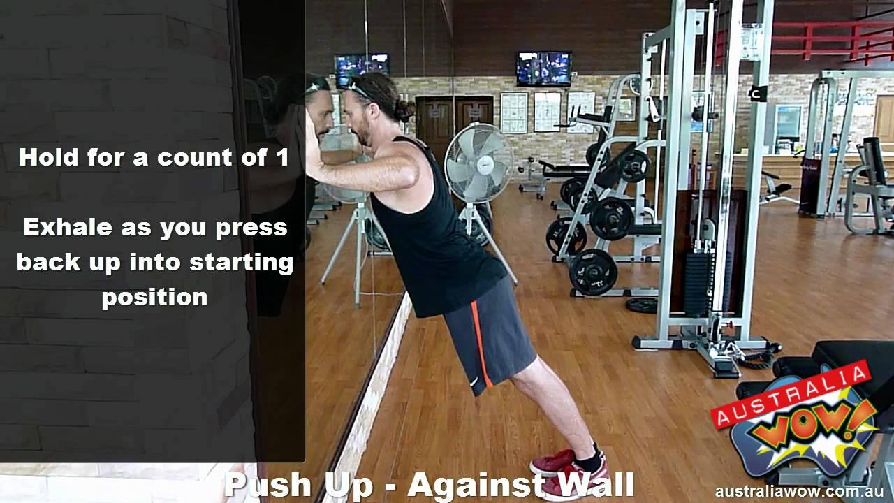 Push Up Against Wall - YouTube