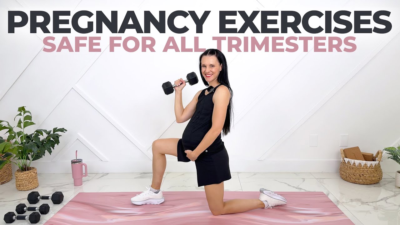 Pregnancy Exercises Second Trimester With Dumbbells! (15-Min Pregnancy ...