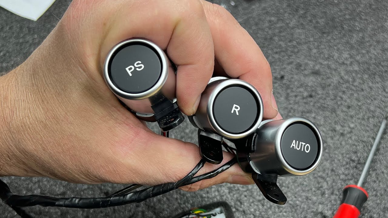 How to install transmission switch buttons (R, AUTO, PS) on Ferrari 488 ...