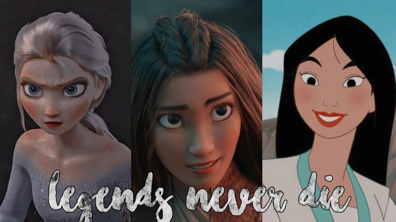 LEGENDS NEVER DIE - DISNEY PRINCESS AMV - ELSA - RAYA-MULAN - YouTube