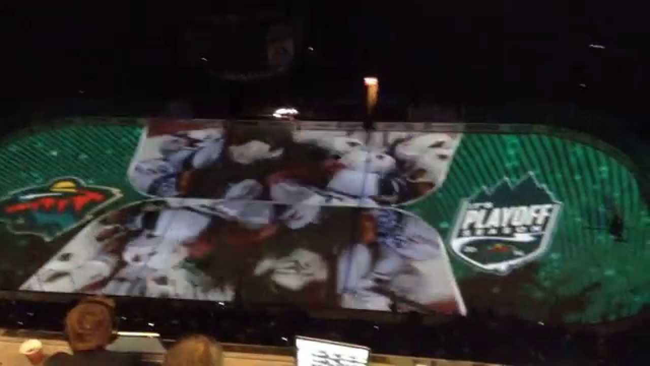 MN Wild Debut New On-Ice Projection During Pre-Game - YouTube