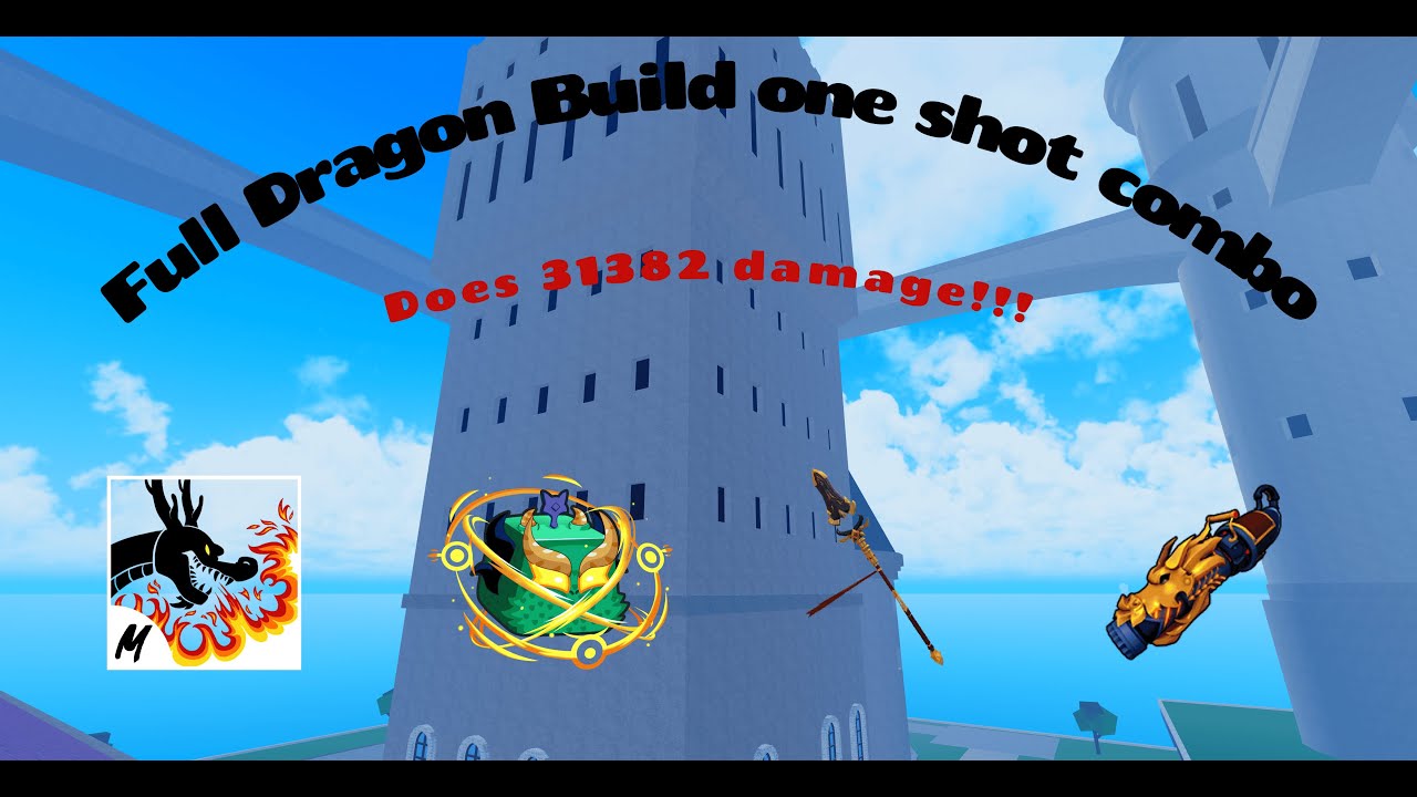 Blox Fruits Full Dragon Build one shot combo - YouTube