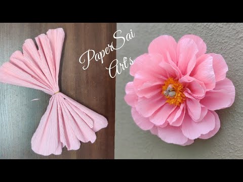 Giant Crepe paper flower for room decoration,Flores de papel crêpe ...
