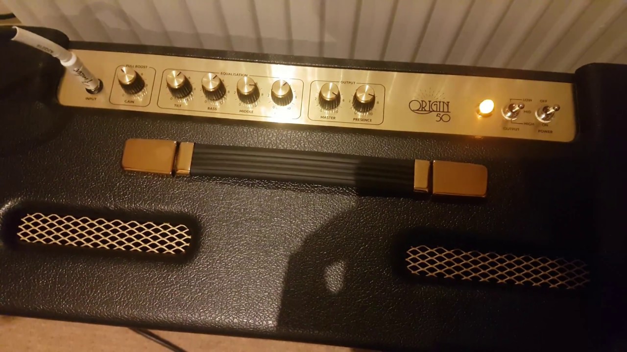 Marshall Origin 50c - Quick Demo on 50W with the Master Cranked - YouTube
