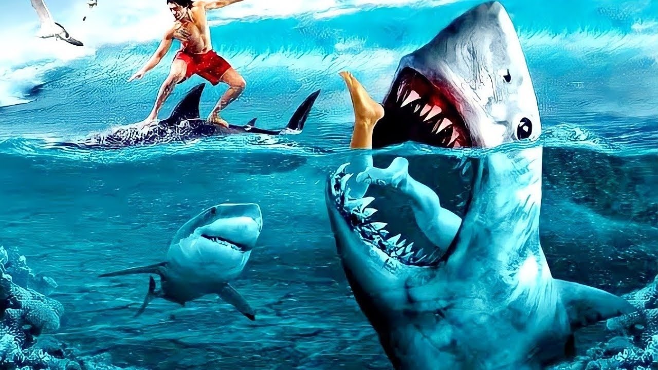 قرش هايج في محيط سبعه 🦈 ملخص فيلم شارك بيت Shark Bait - YouTube