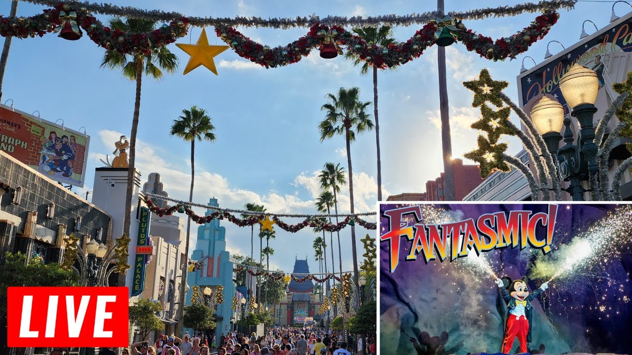 🔴Live: Saturday Night at Disney's Hollywood Studios and Fantasmic show ...