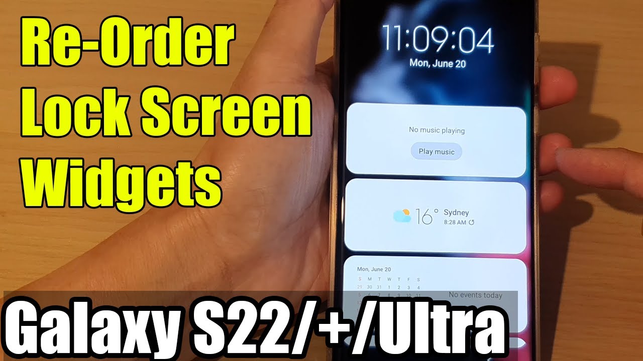 Galaxy S22/S22+/Ultra: How to Re-Order Lock Screen Widgets - YouTube