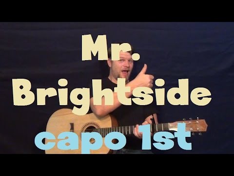 Mr. Brightside (The Killers) Easy Strum Guitar Lesson How to Play ...