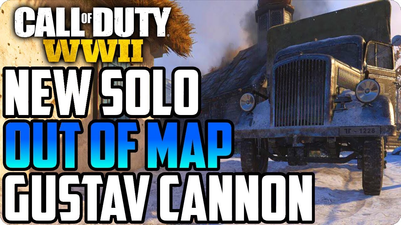 Cod WW2 Glitches: New Solo Out Of Map Gustav Cannon Glitch - World War ...