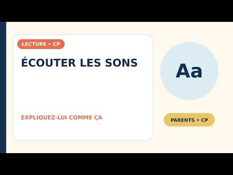 Comment aider votre enfant à entendre un son dans un mot | CP