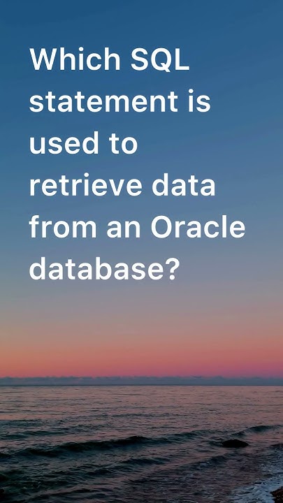 Database Cloud Sql Oracledatabase Databasequeries Youtube