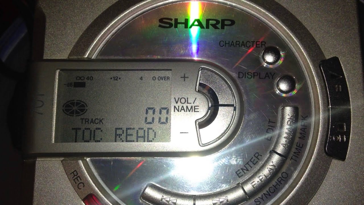 Sharp 701 Minidisc player/recorder. - YouTube