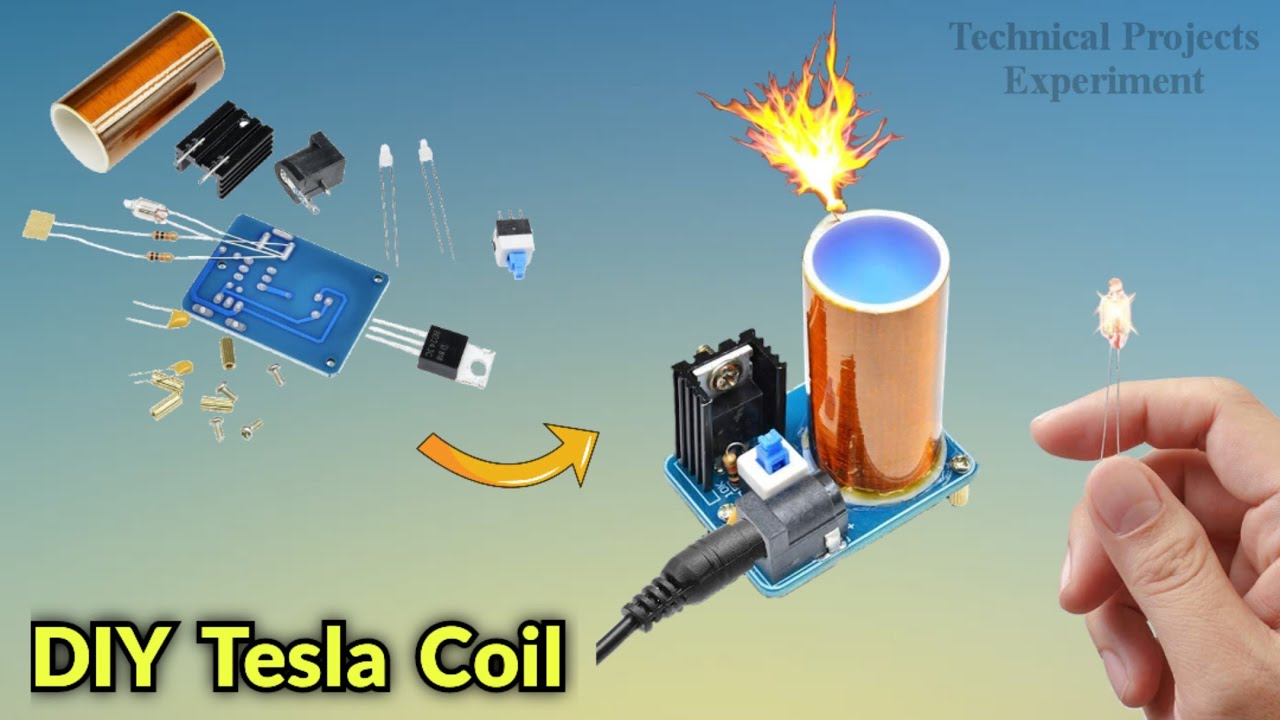 How To Make A DIY Tesla Coil | Tesla Coil | DIY Tesla Coil | science ...