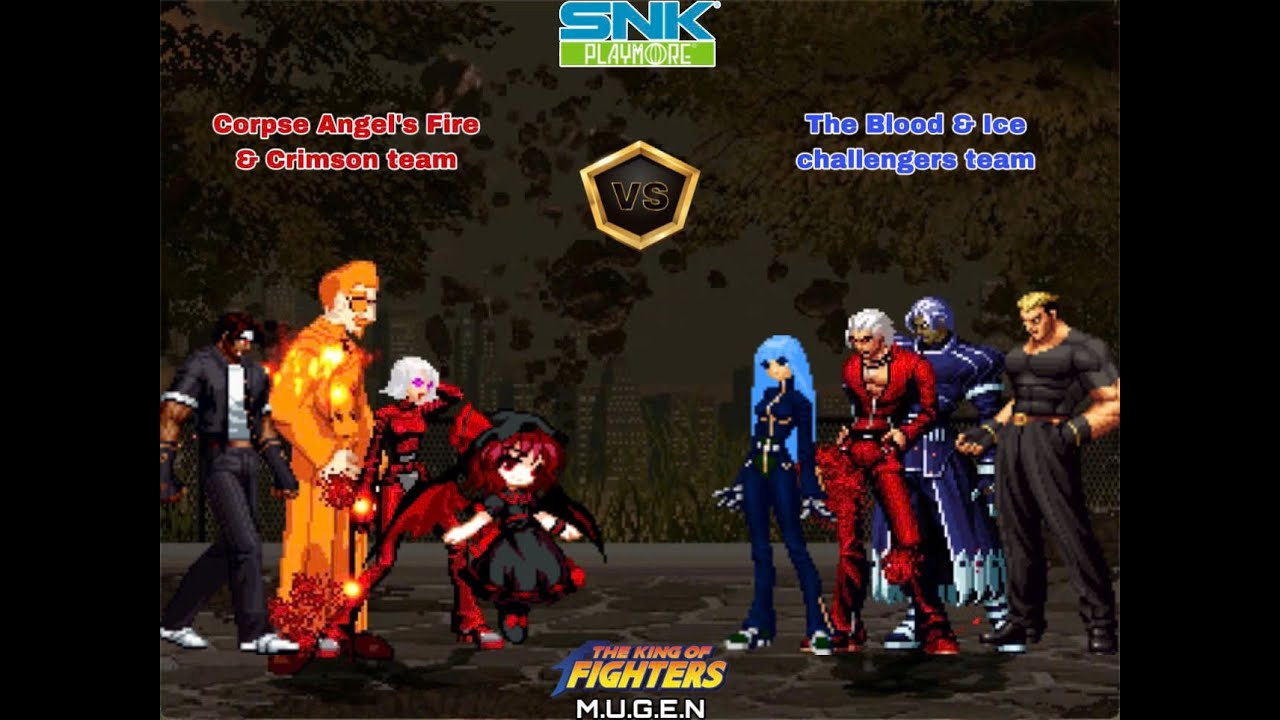 KOF MUGEN - Corpse Angel's Advance Fire & Crimson team VS The Hardcore ...