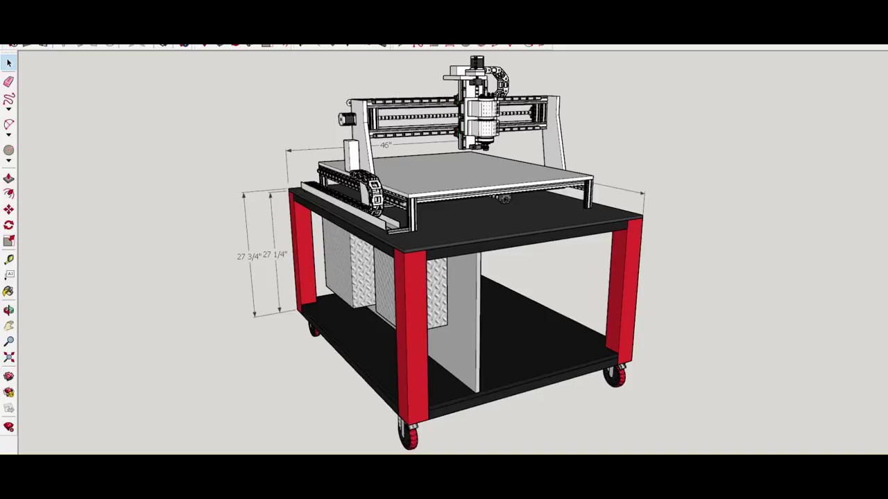 cnc Stand for cncrouterparts 24x36 Desktop Pro - YouTube