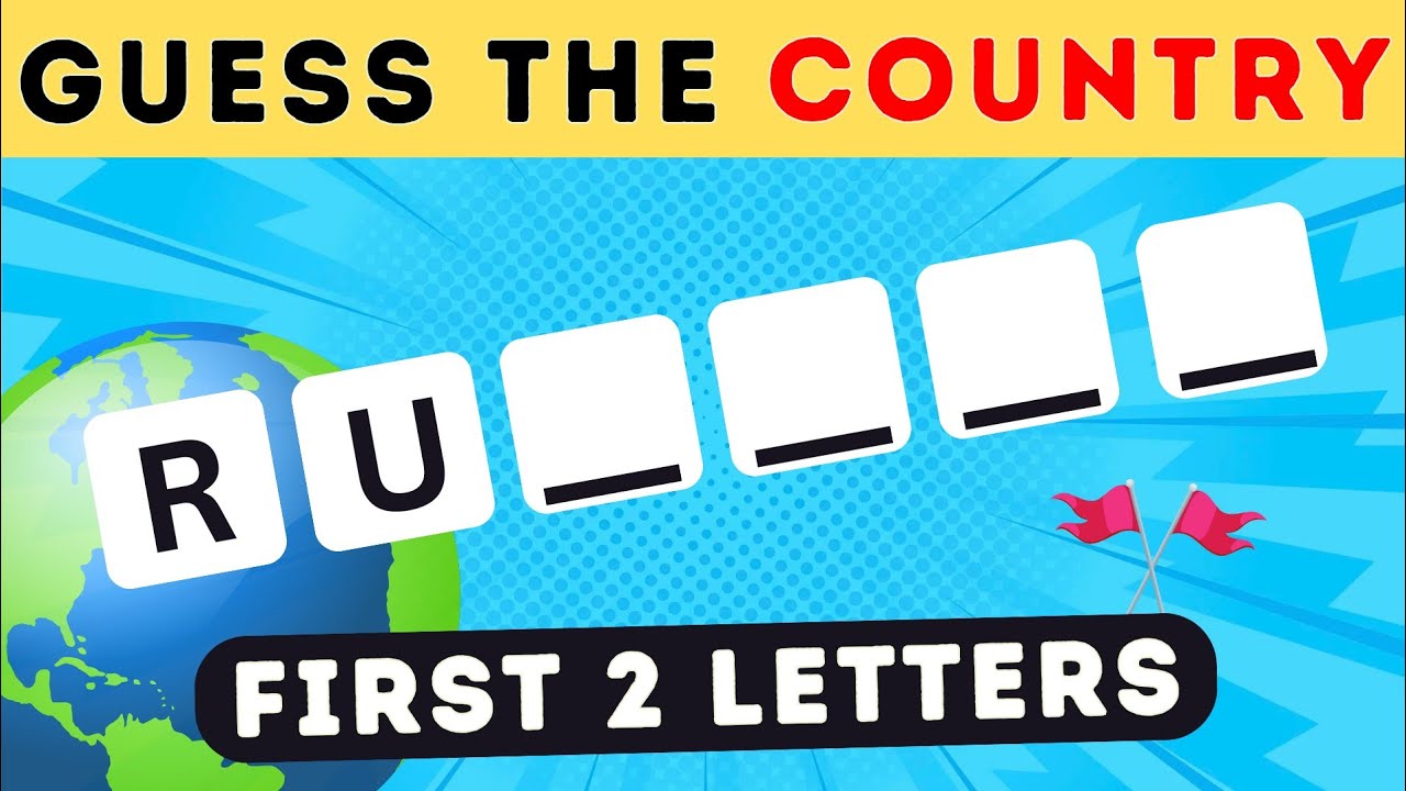 Guess The Country By First 2 Letters | Country Quiz - YouTube