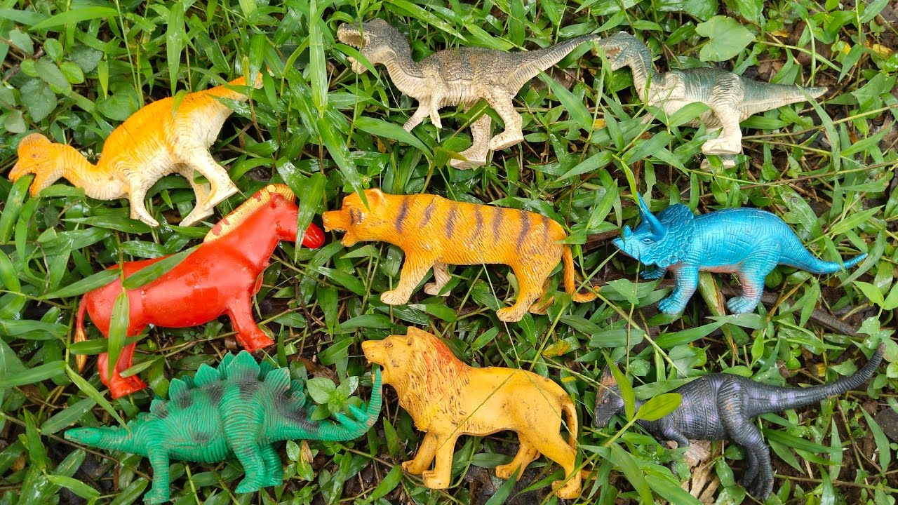 hunting mainan mencari mainan, menemukan hewan mainan, tirex, hewan ...