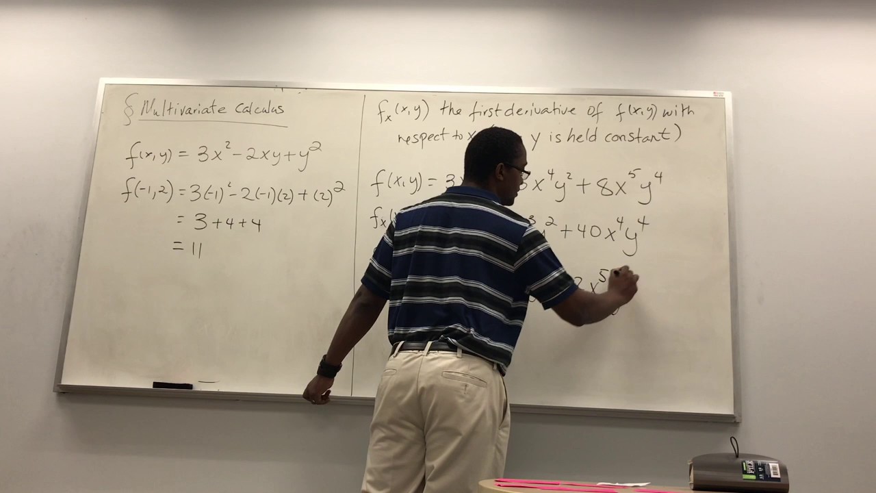 Multivariate partial derivatives - YouTube