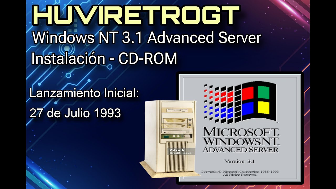 Primera versión de Windows Server: Windows NT 3.1 Advanced Server - YouTube