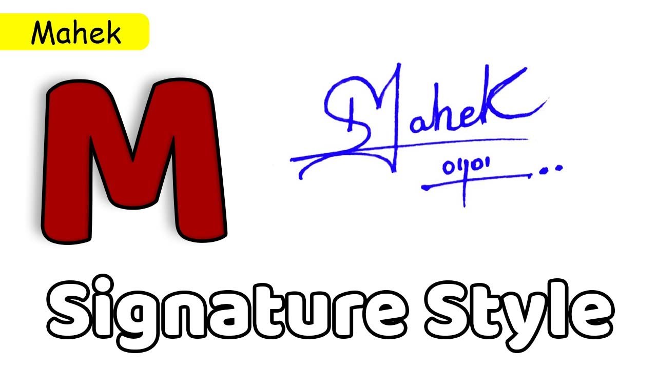 Mahek Name Signature Style | M Signature Style | Signature Style of My ...