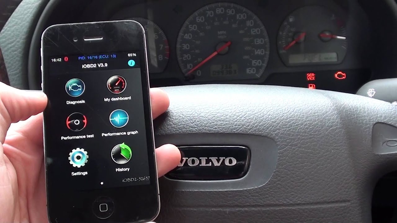 Iphone Android Diagnostic IOBD Clears Volvo Engine Warning Light ...