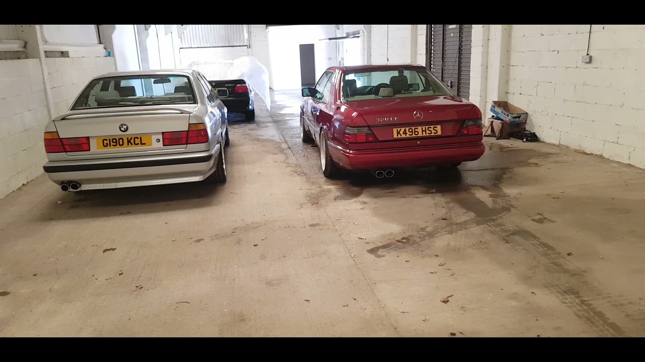 Bmw e34 535i and Mercedes w124 - YouTube