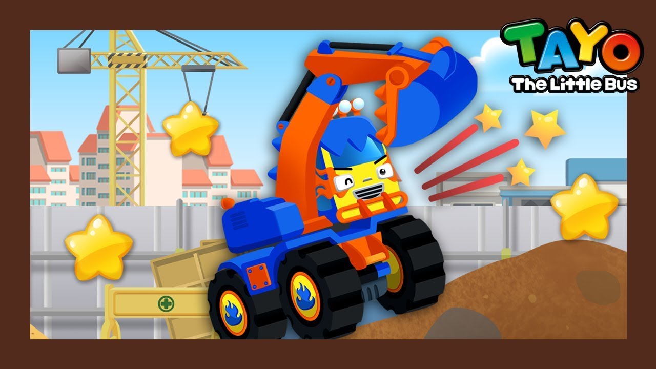 Learn how to repair excavator Poco l Learn how to repair l Tayo Monster ...